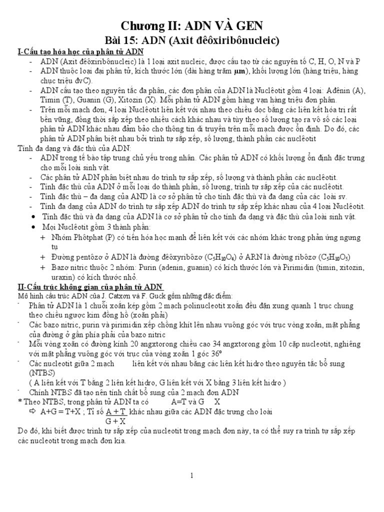 Adn Gen - Xong | PDF