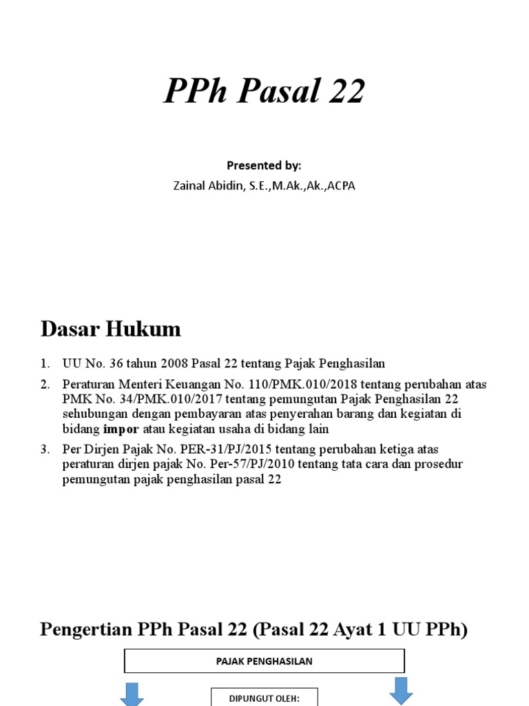 Panduan Lengkap PPh Pasal 22 | PDF