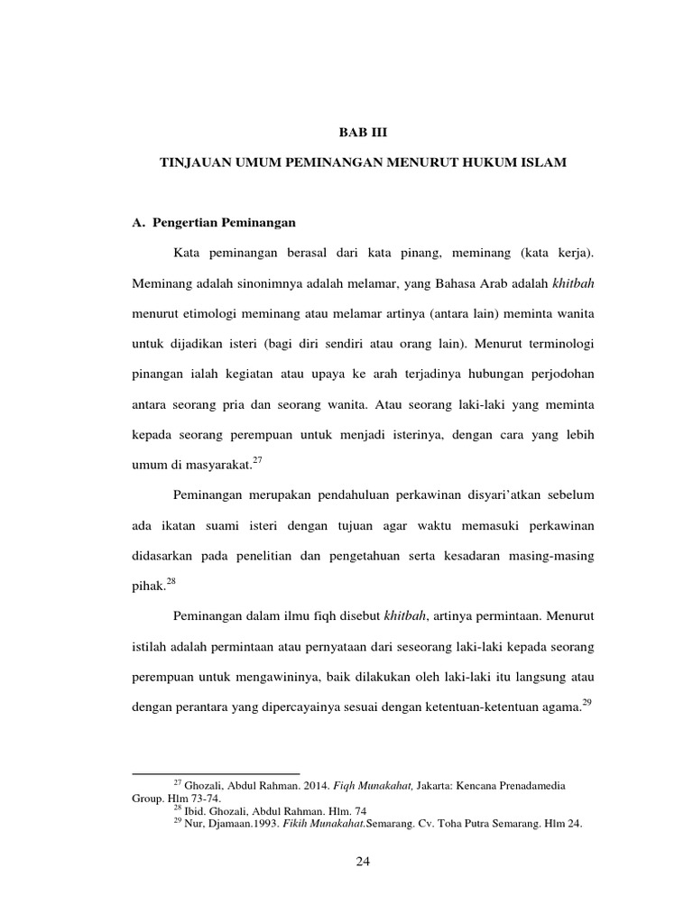 Tinjauan Umum Peminangan Menurut Islam | PDF