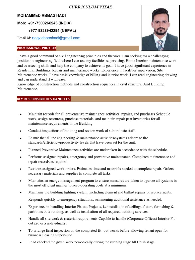 Abbas+Naqvi+CV 1 | PDF