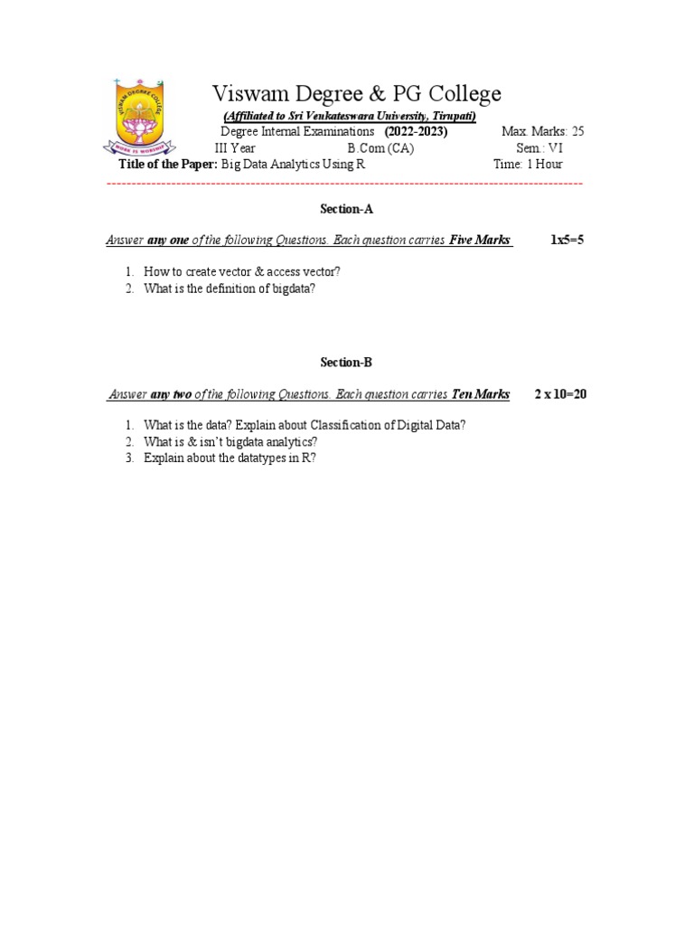 Big Data Analytics Using R | PDF