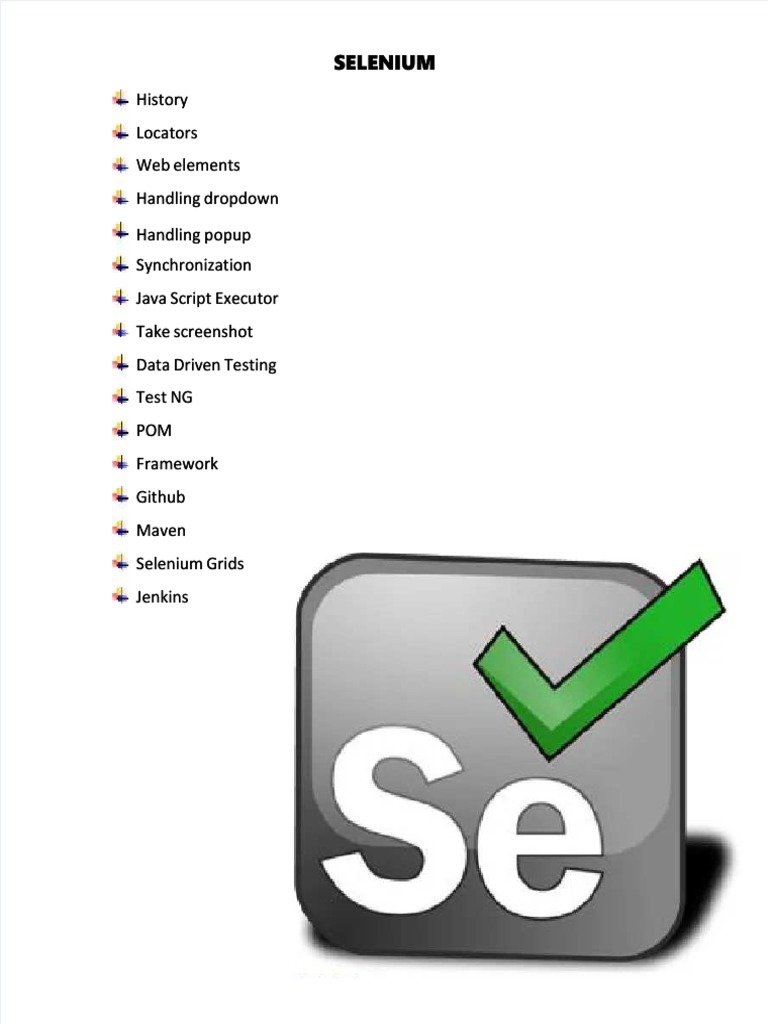 PDF Selenium Notes Compress | PDF | Selenium (Software) | X Path PDF Selenium Notes Compress | PDF | Selenium (Software) | X Path