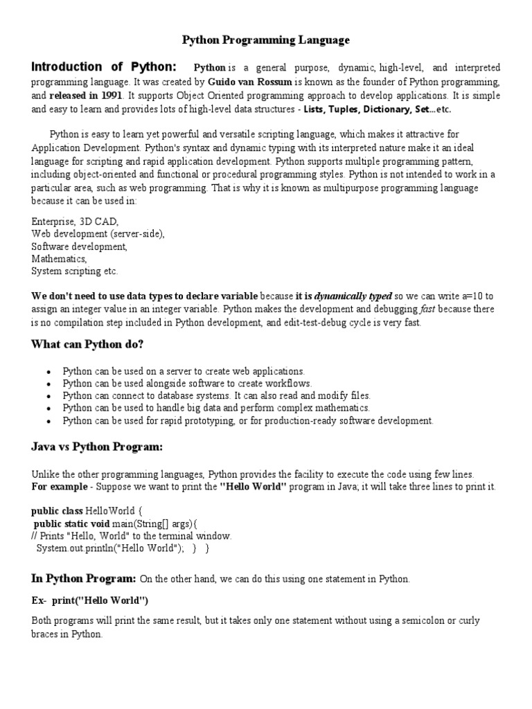 Python | PDF | Data Type | Python (Programming Language) Python | PDF | Data Type | Python (Programming Language)
