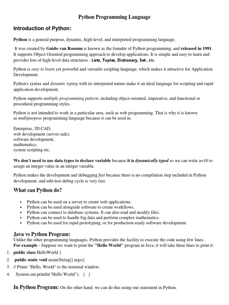 Python | PDF | Data Type | Python (Programming Language) Python | PDF | Data Type | Python (Programming Language)