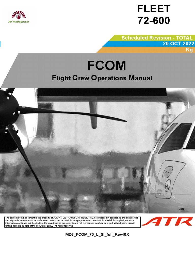 FCOM 72-600 Rev40.0 OCT22 | PDF