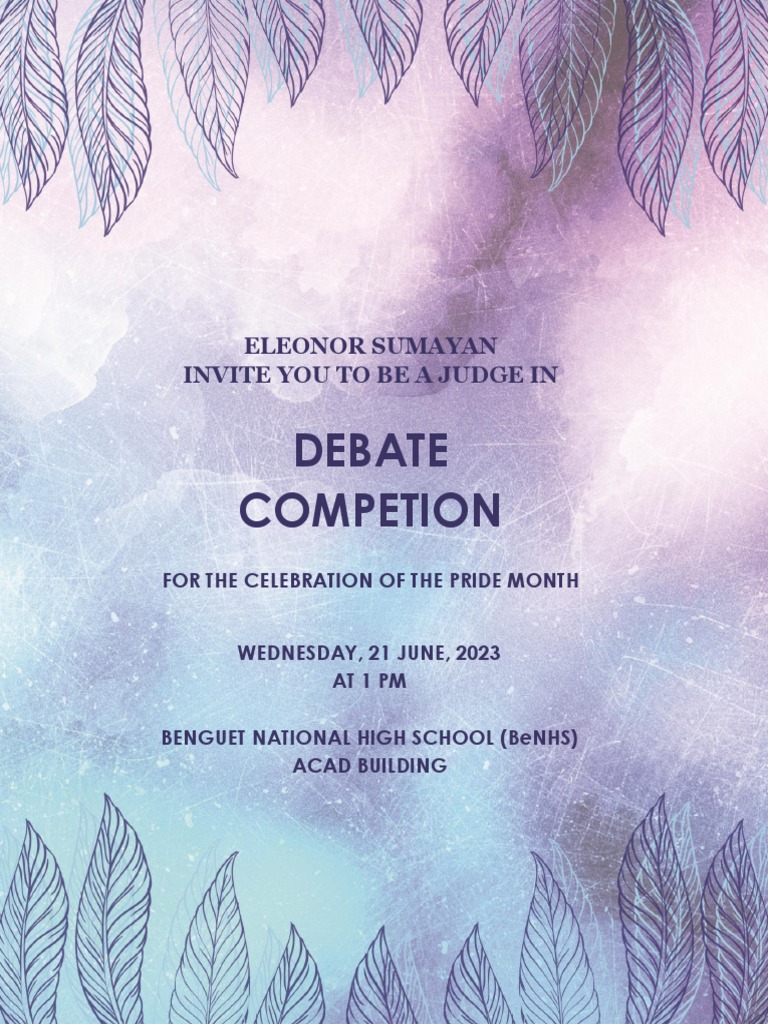 Judge at Pride Month Debate 2023 | PDF