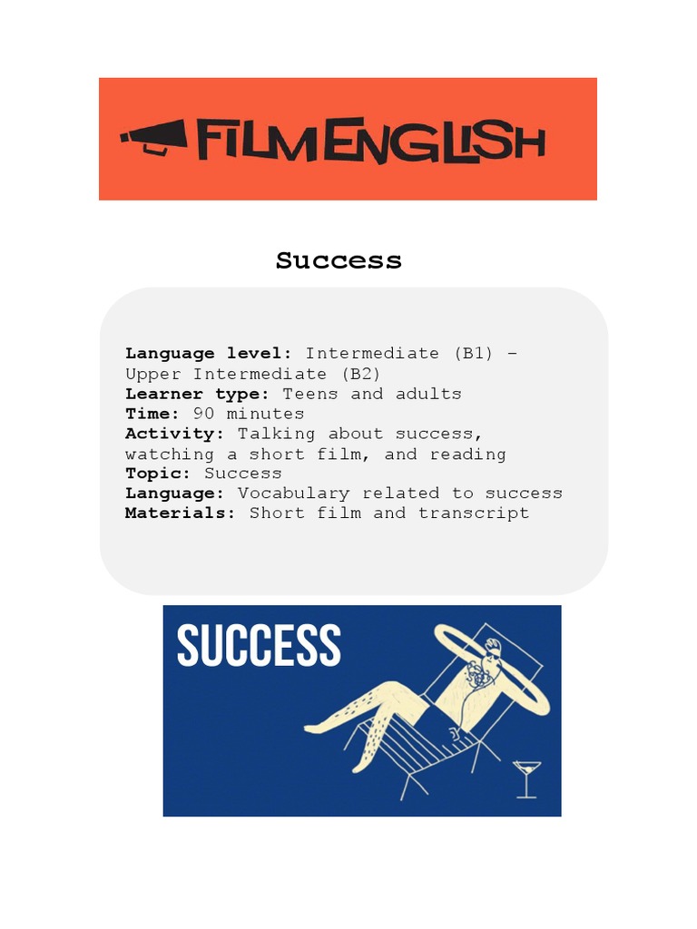 Success Lesson Plan for EFL Students | PDF | Language Arts & Discipline