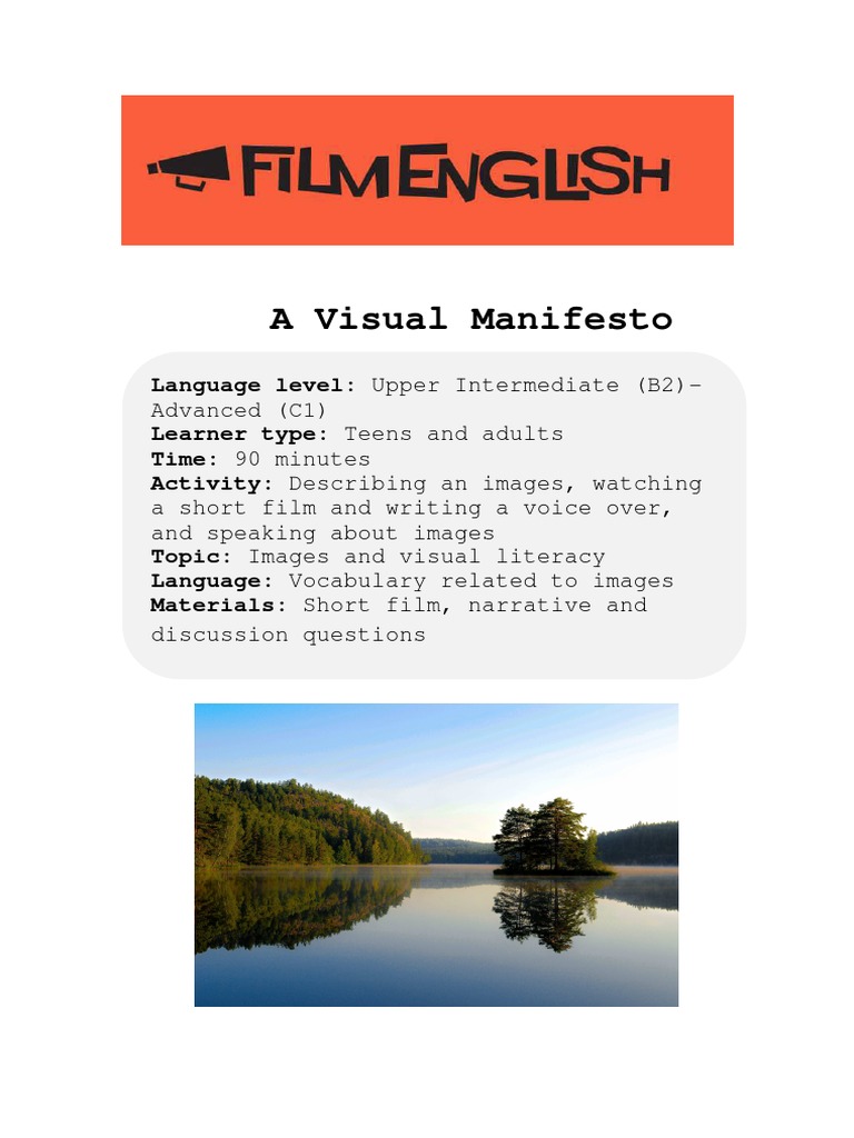 Visual Literacy EFL Lesson Plan | PDF | Social Science