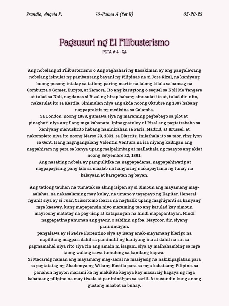 Peta #4 Filipino | PDF