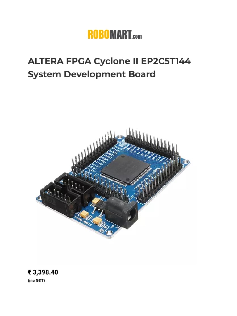 ALTERA FPGA Cyclone II EP2C5T144 System Development Board | PDF | Computers