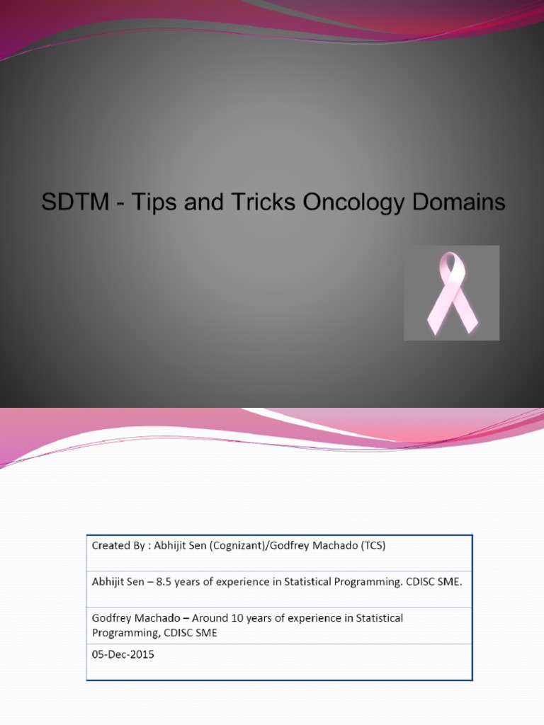 SDTM - Tips and Tricks Oncology Domains | PDF