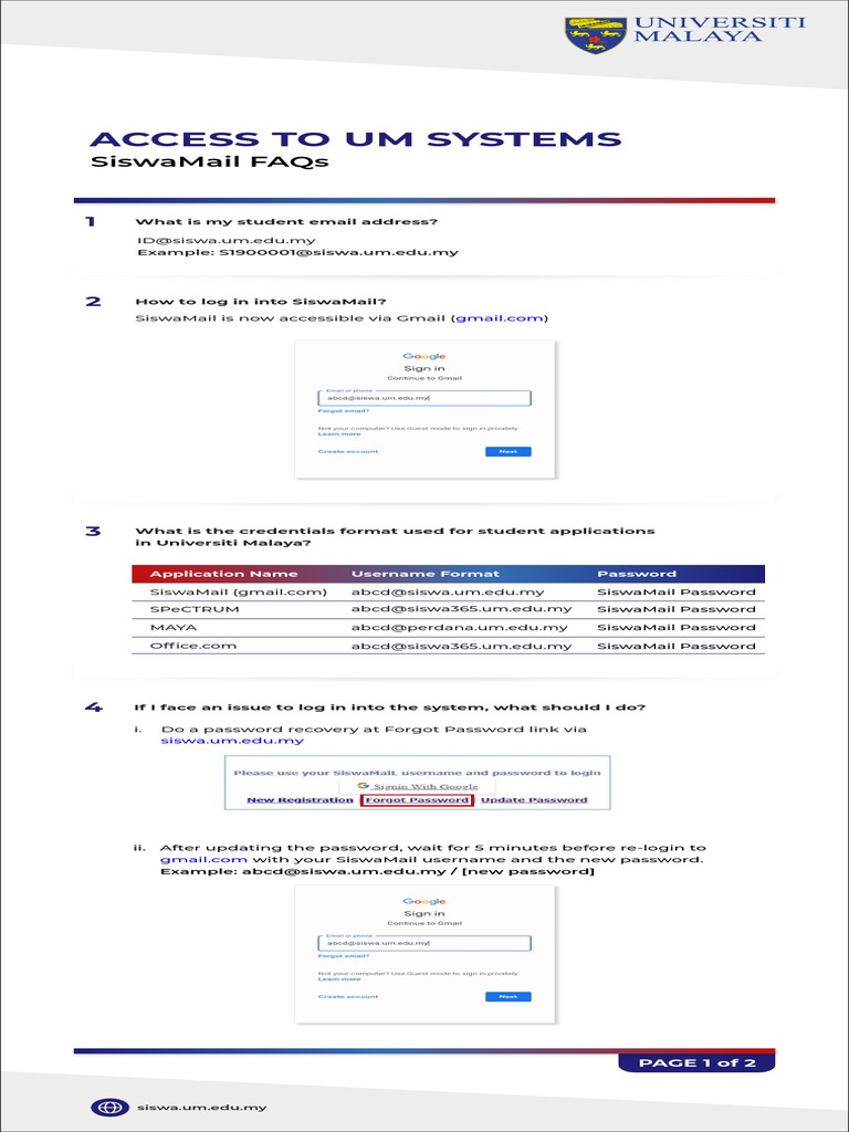 UM System Access 2022 | PDF