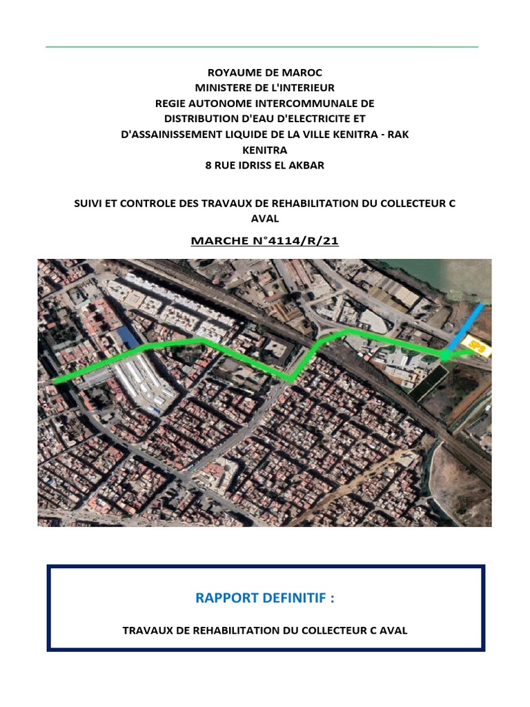 RAPPORT DEFINITIF Collecteurs Assainissement | PDF | Assainissement | Ingénierie