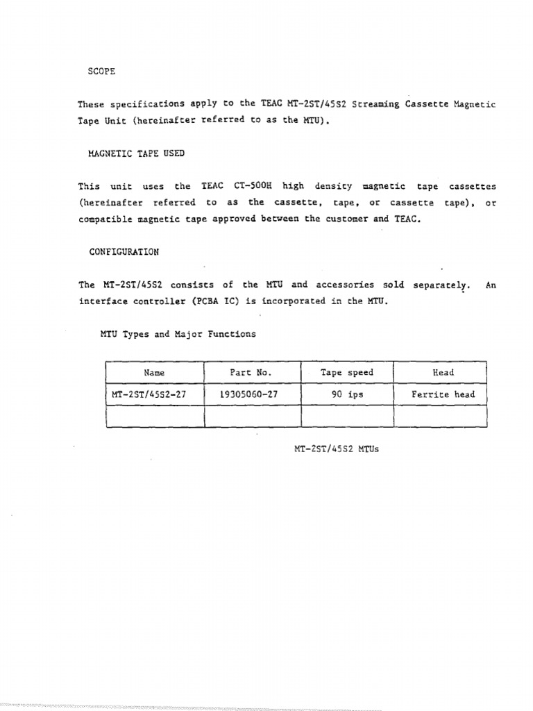 MT-2ST Specifications | PDF