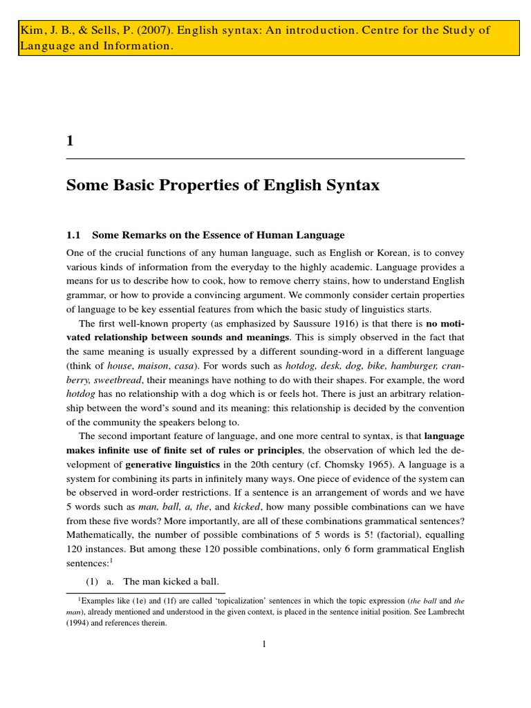 MSG Syntax Section | PDF | Syntax | Noun