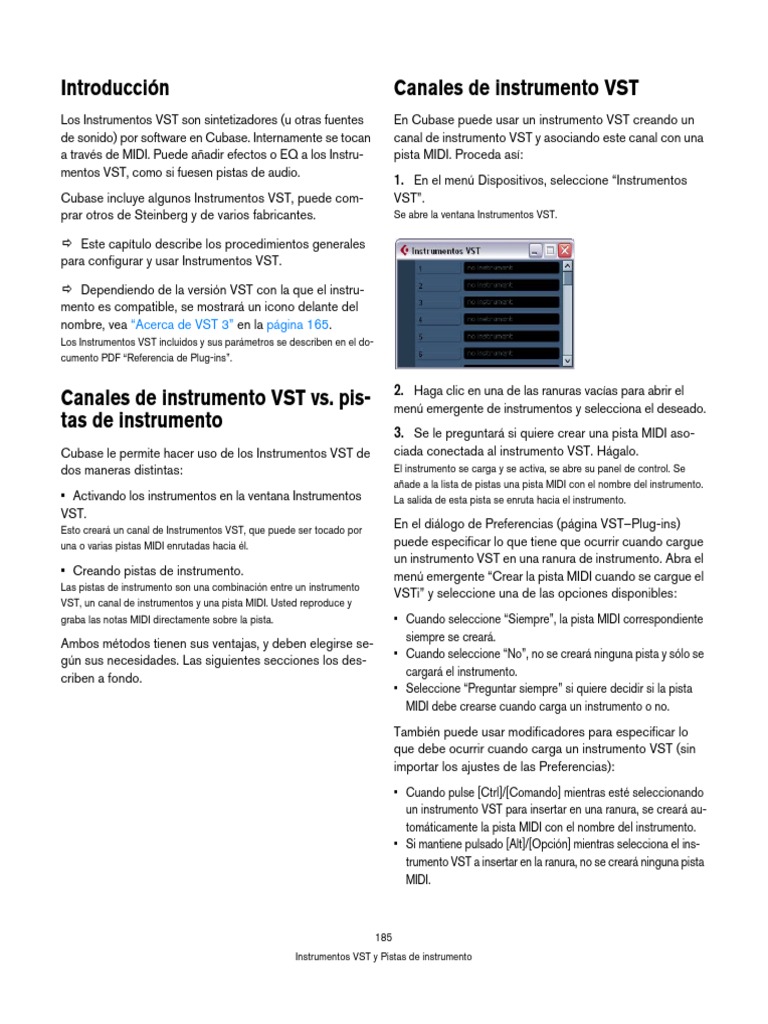 Leccion 6 Tutorial 6 Instrumentos VST | PDF | Ventana (informática ...