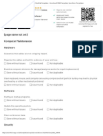 Computer Repair Checklist Template | PDF | Personal Computers ...