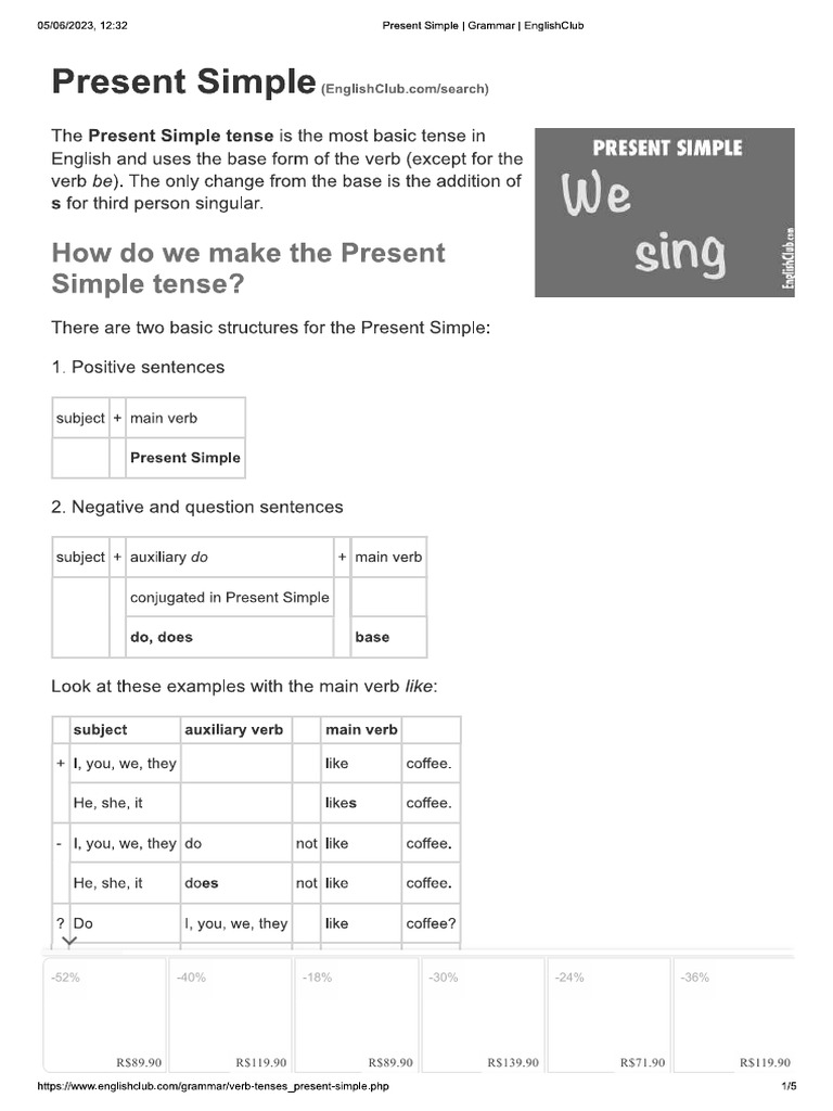 Present Simple | PDF