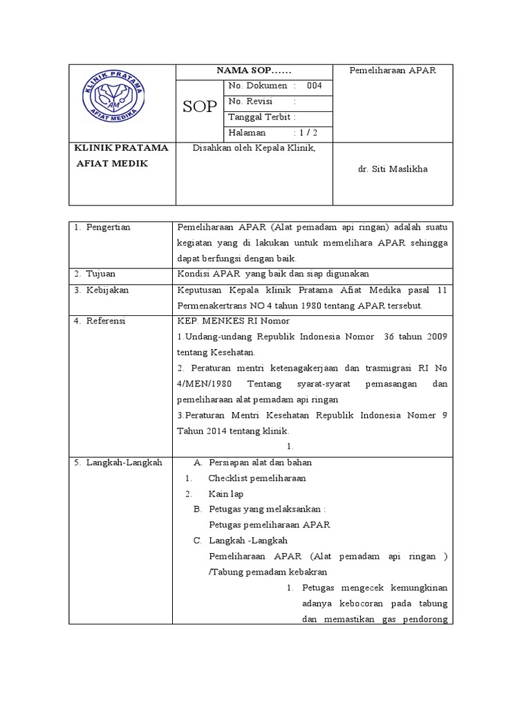 TKK 3 Element 7 Spo Pemeliharaan Apar | PDF