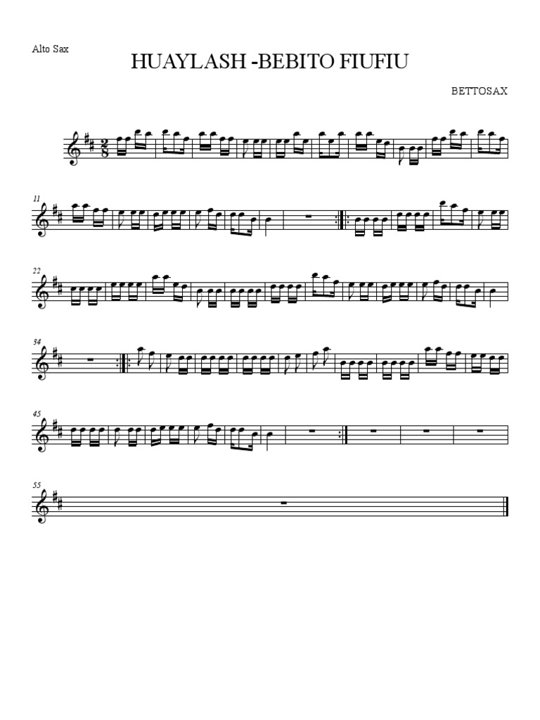 Alto Sax BEBITO FIU | PDF