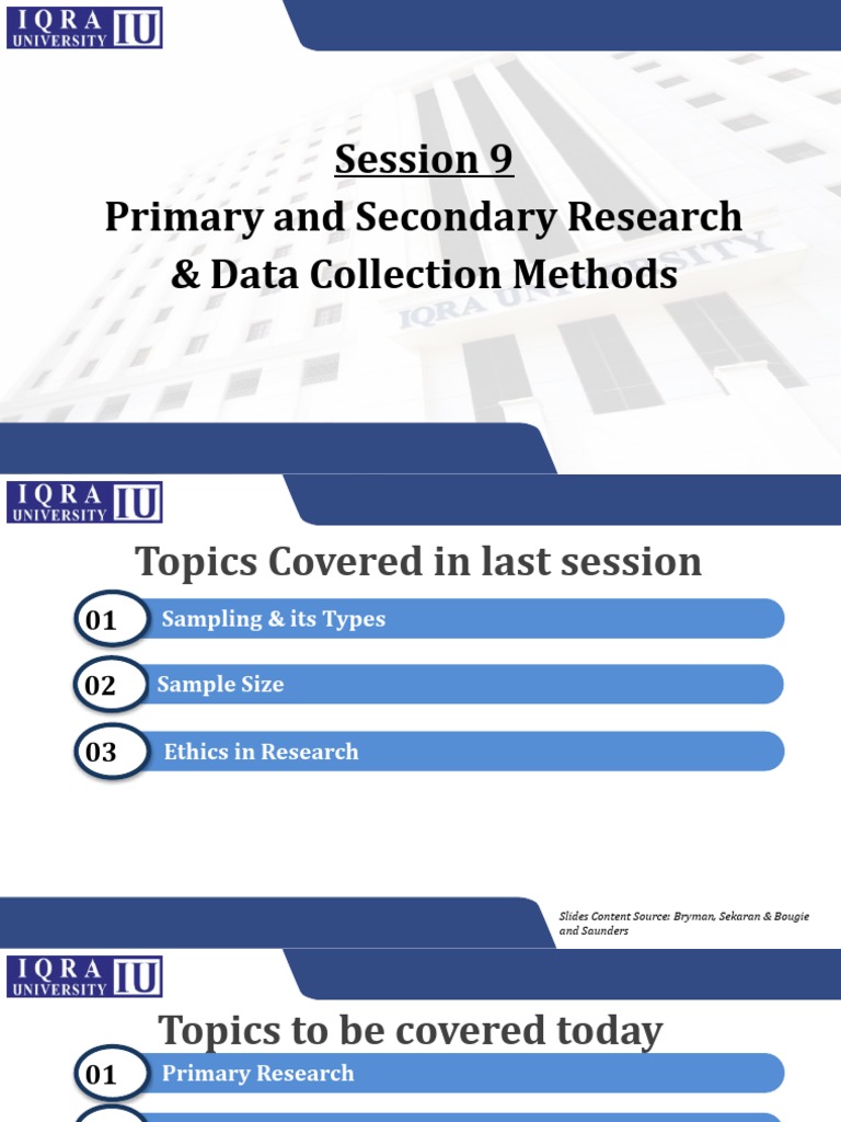 Primary and Secondary Research | Download Free PDF | Questionnaire | Survey Methodology