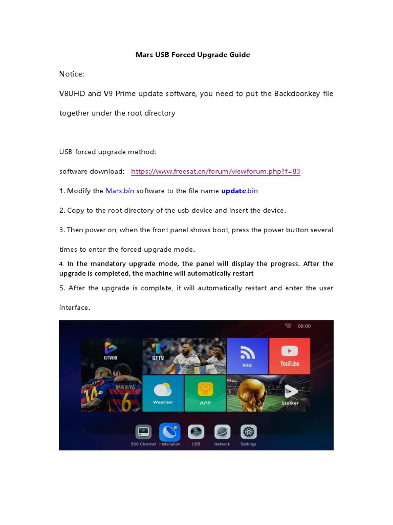 Mars USB Forced Upgrade Guide | PDF