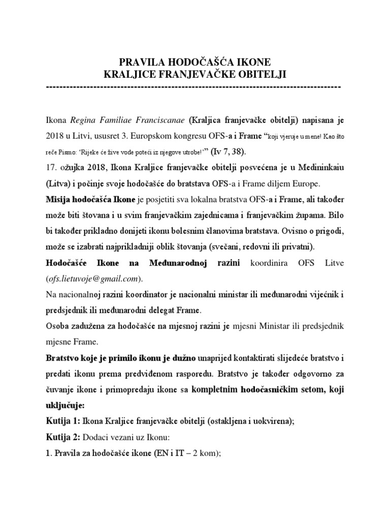 PRAVILA Hodocasce Ikone | PDF