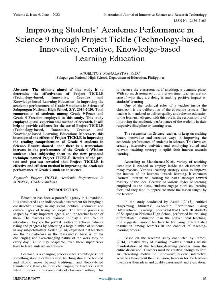 Enhancing Grade 9 Science with TICKLE | PDF | Teachers | Learning