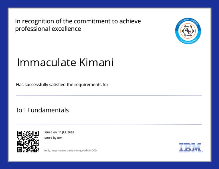 Ibm Iot Fundamentals Badge Pdf
