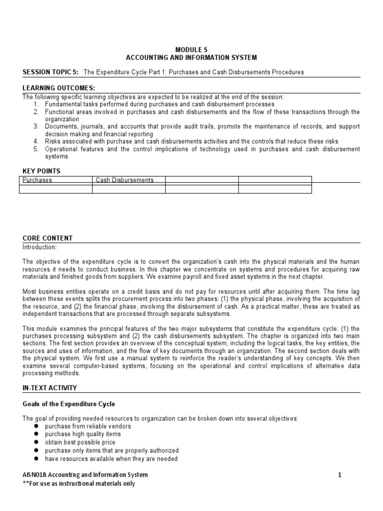 Module 05 - Accounting and Information Systems | PDF | Accounts Payable ...