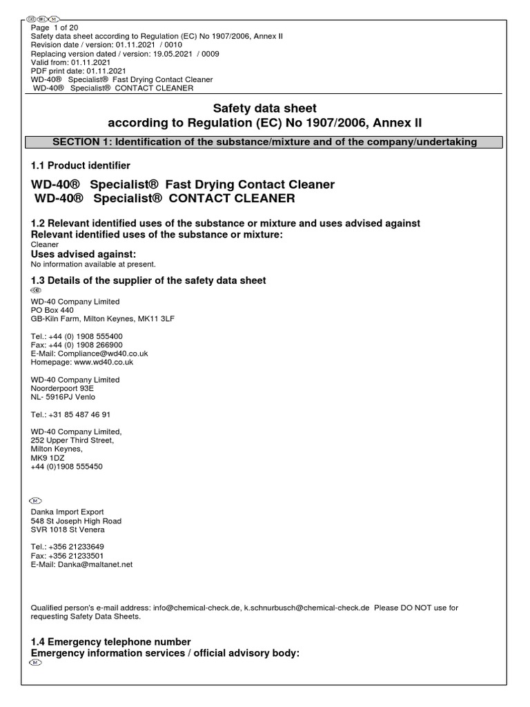 Euf-0057 0010 01-11-2021 en | PDF | Toxicity | Liquefied Petroleum Gas