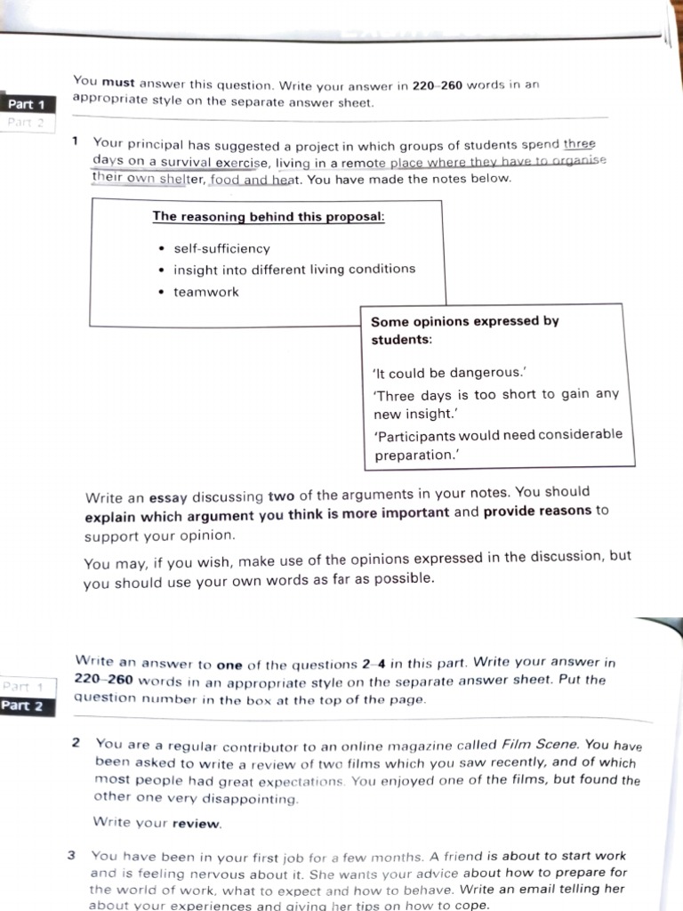 Writing Task - Mock | PDF