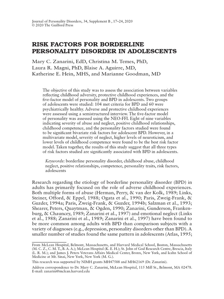 Pedi 2019 33 425 | PDF | Borderline Personality Disorder | Mental Disorder