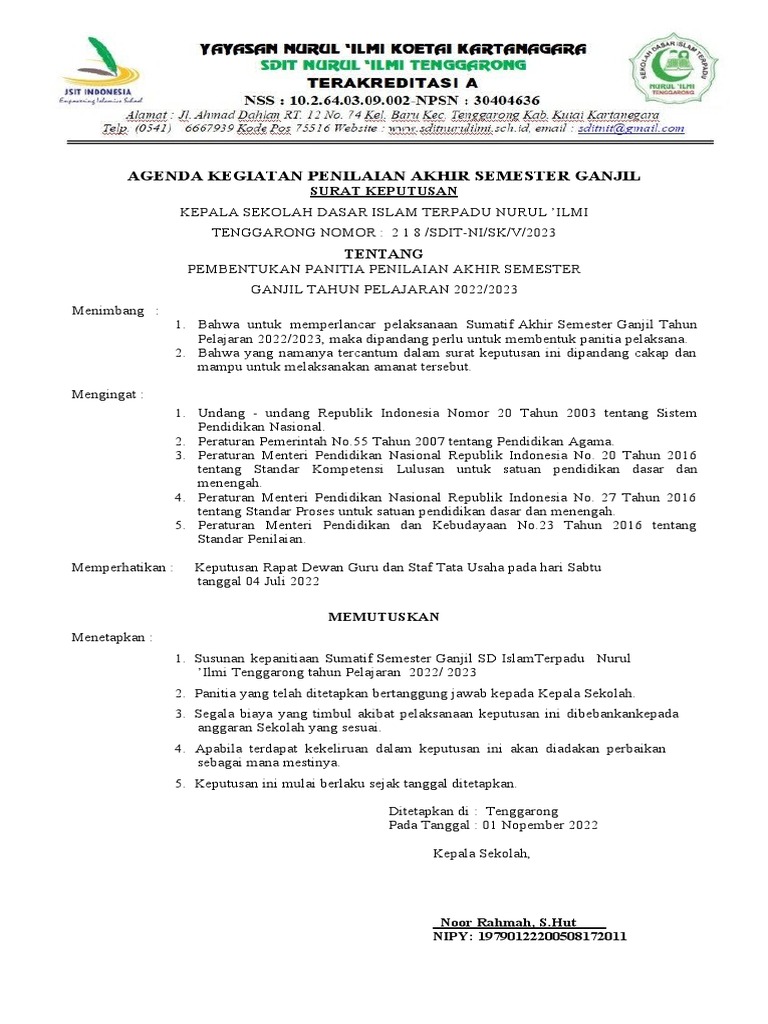 SK Panitia Pas Ganjil | PDF