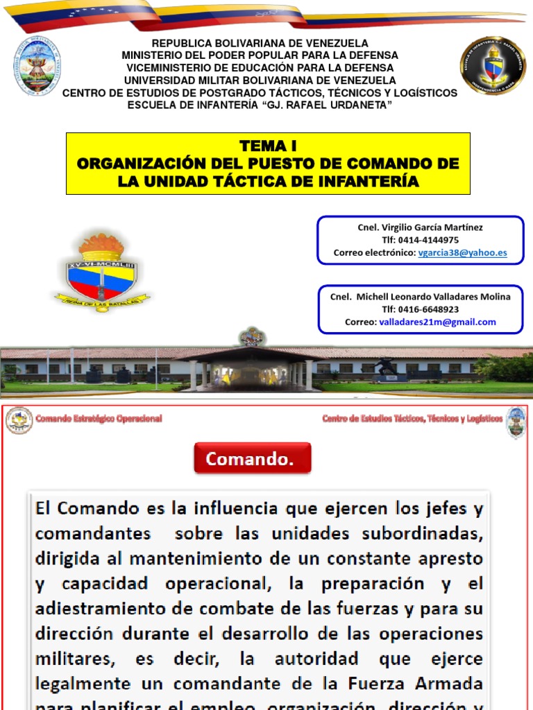 Tema I Organizacion Del Puesto de Comando | PDF