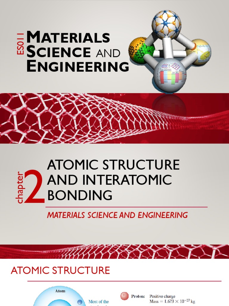 02 Atomic Structure and Interatomic Bonding | PDF | Chemical Bond ...