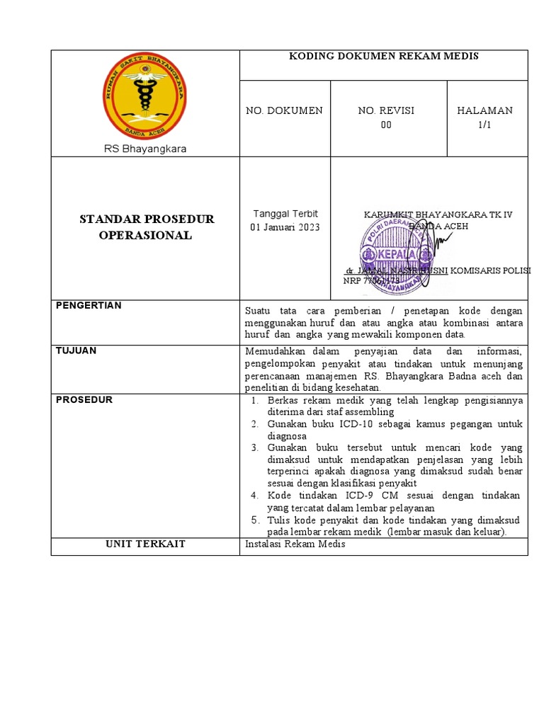 Koding Dokumen Rekam Medis | PDF