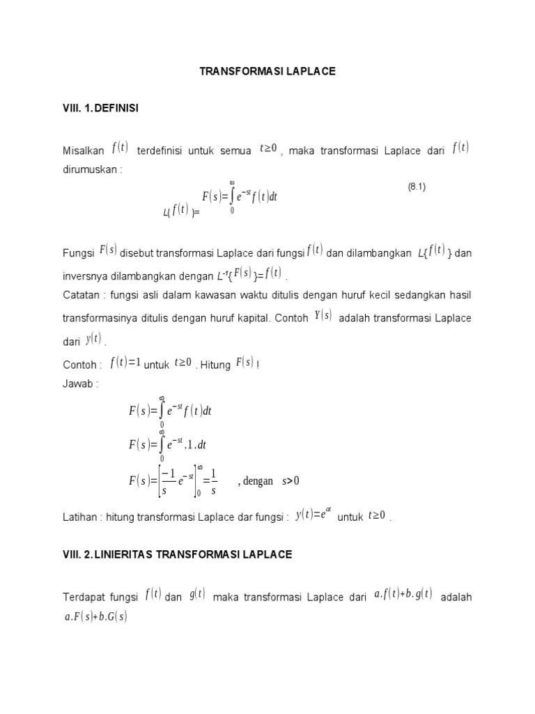 Transformasi Laplace | PDF
