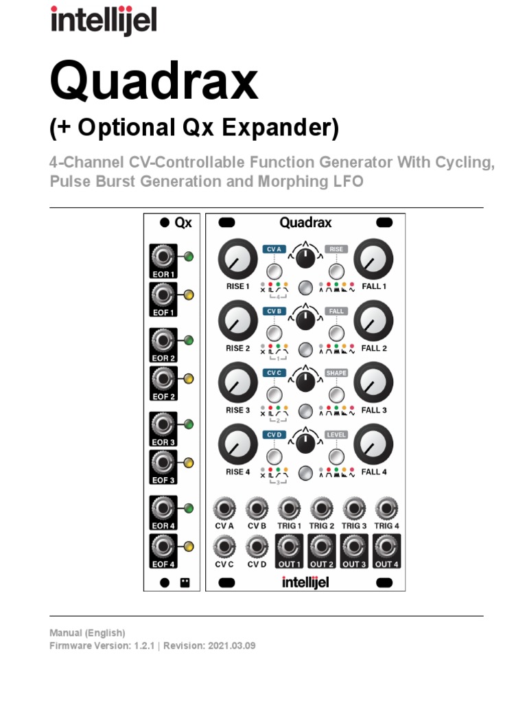 Quadrax Manual 1.2.1 2021.03.09 | PDF | Amplitude | Electromagnetic ...