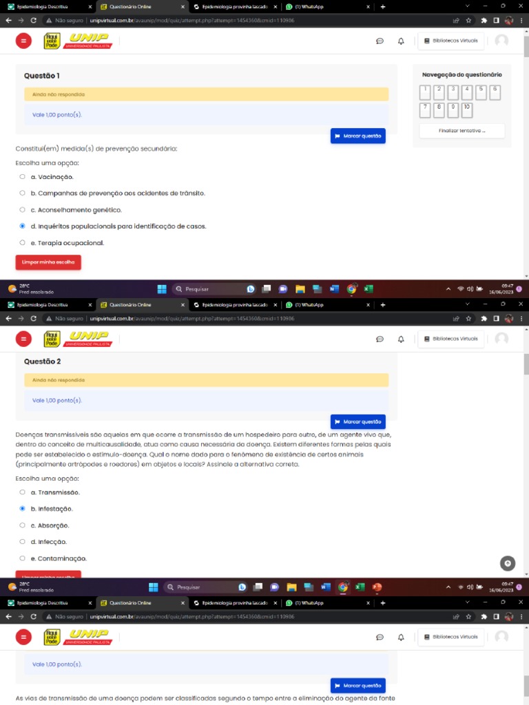 Provinha de Epidemiologia | PDF