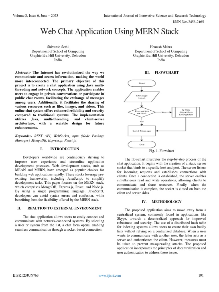 Web Chat Application Using MERN Stack | PDF | Server (Computing) | Port (Computer Networking)
