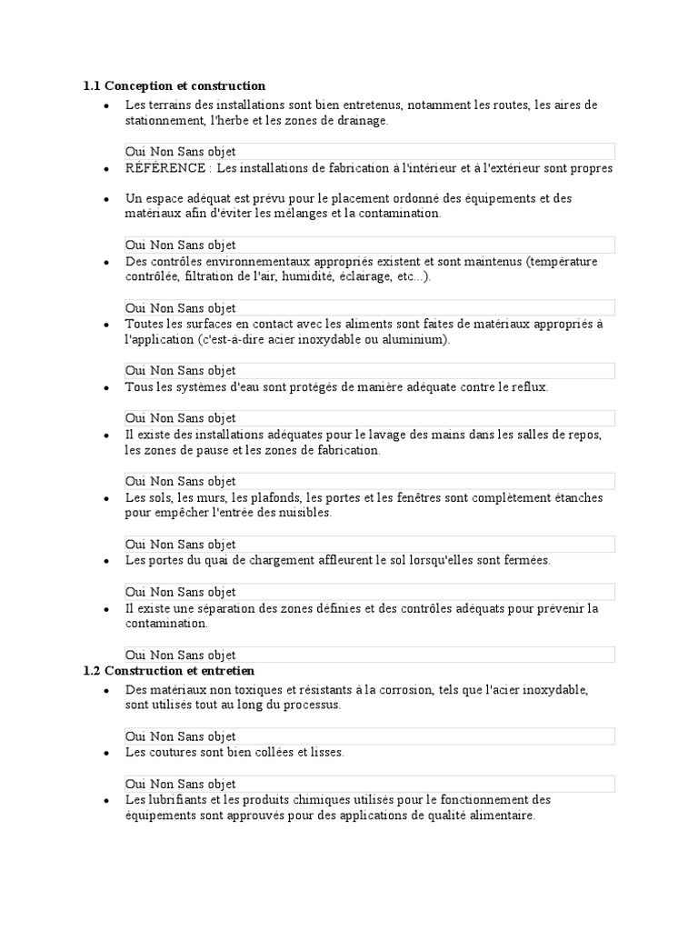 Checklist BPF | PDF