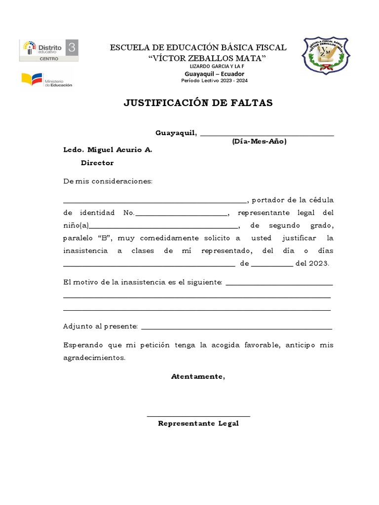 FALTA JUSTIFICACIÓN | PDF