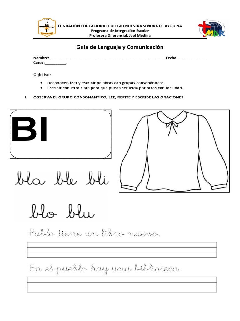 Guia de Lenguaje - Grupo BL | PDF