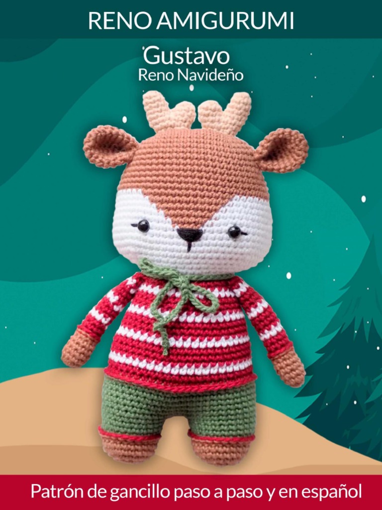 Patron Reno Navideno | PDF | Manualidades | Tejer