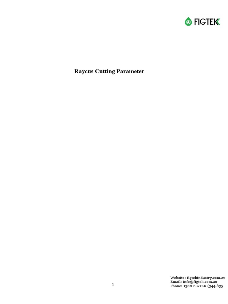 Fiber Laser Cutting Parameters | PDF | Frequency | Steel