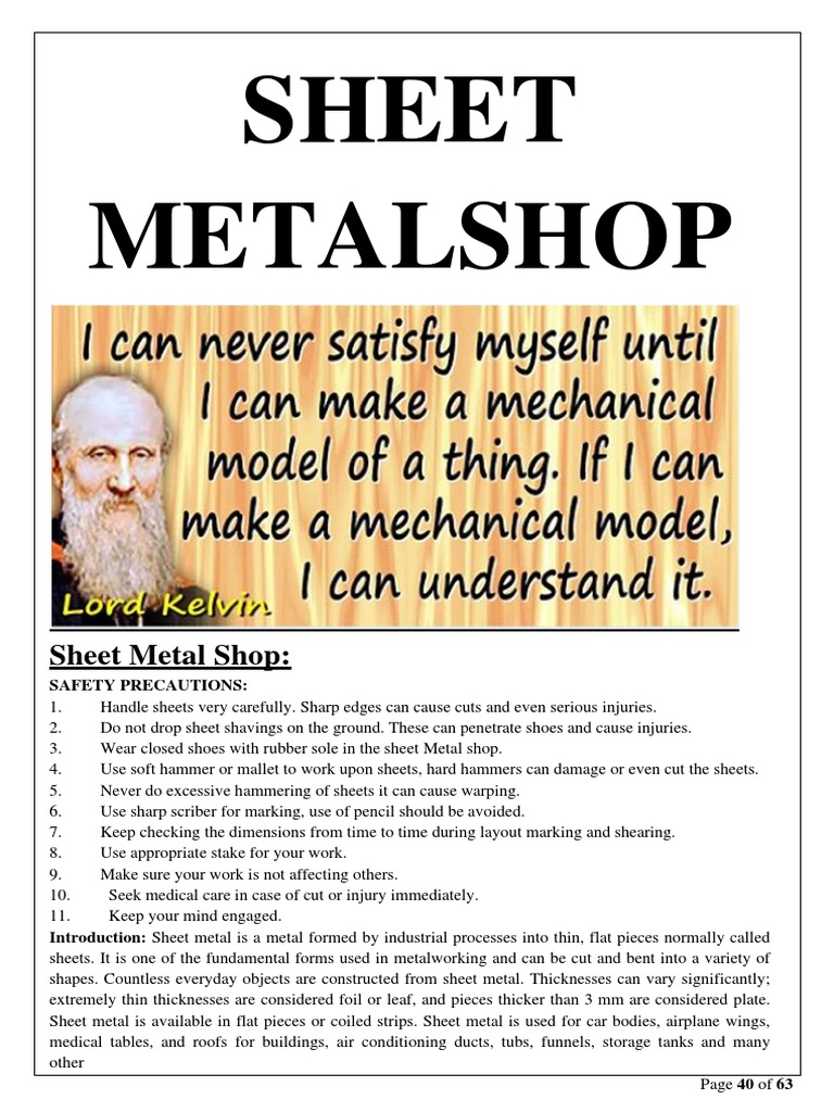 Types of Sheet Metal Joints Explained | PDF