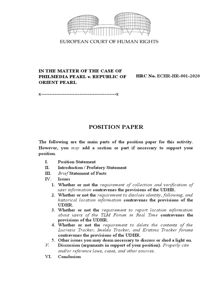 Position Paper Format | PDF