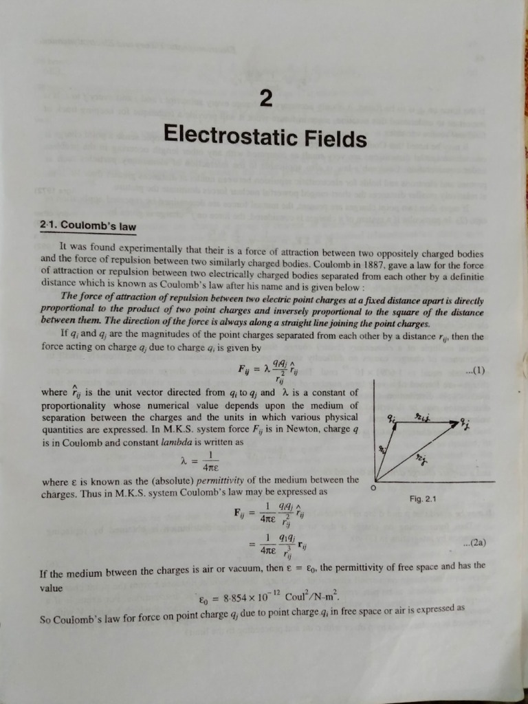 Electrostatic Fields | PDF