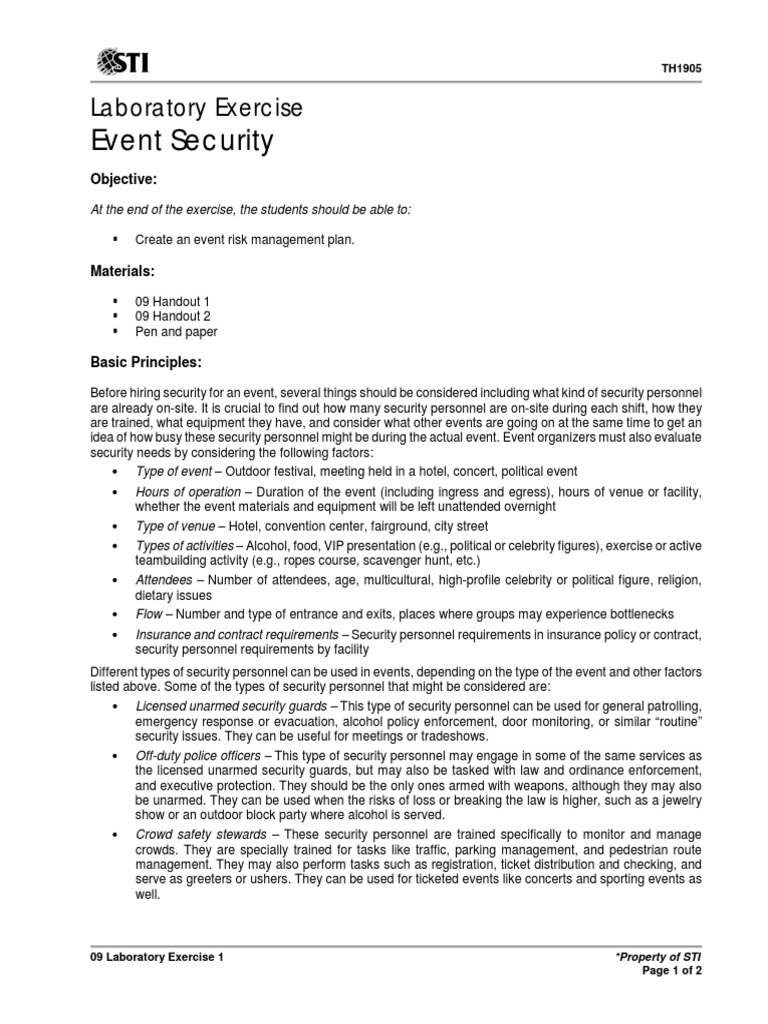 09 Laboratory Exercise 1 | PDF | Security Guard | Securities